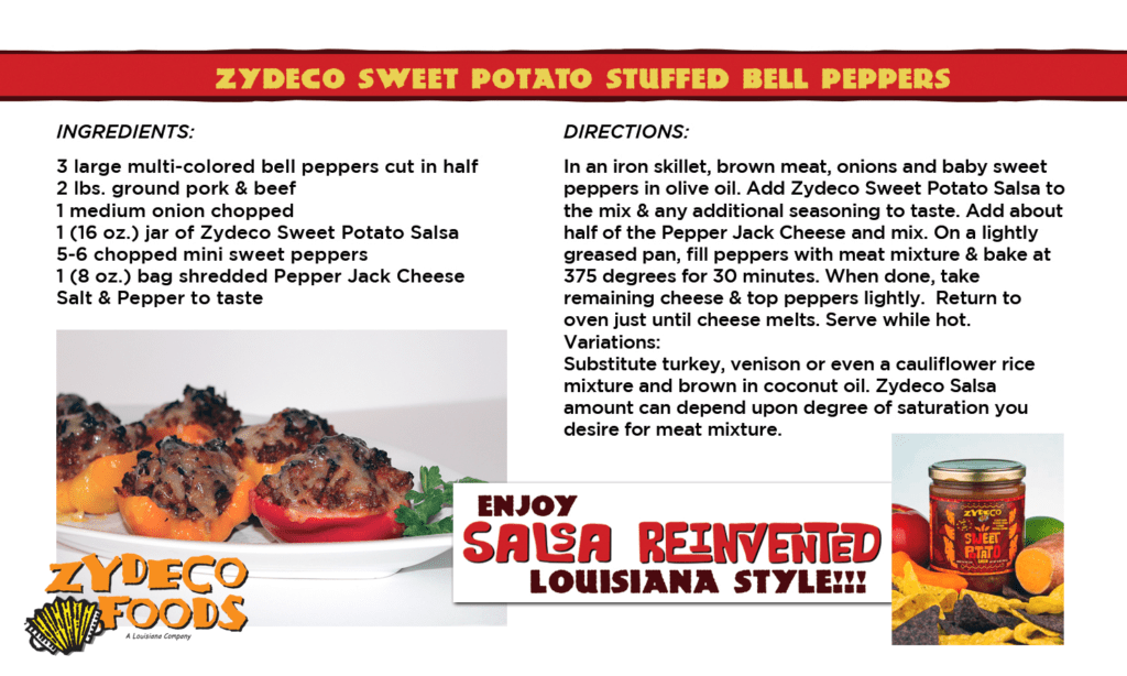 Zydeco Foods - Zydeco Salsa Sweet Potato, Red Bean, & Creole Trinity