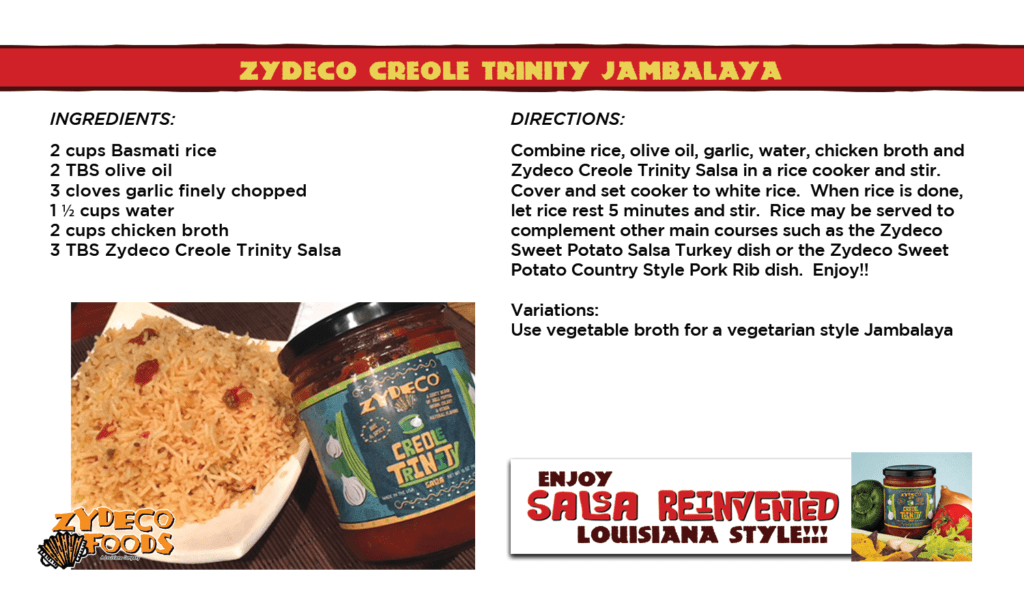 Zydeco Foods - Zydeco Salsa Sweet Potato, Red Bean, & Creole Trinity